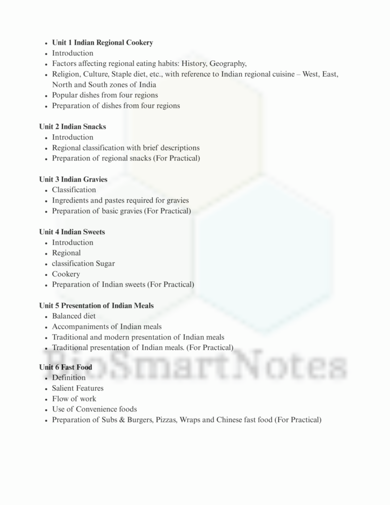 Class 12 Food Production Syllabus 2025-26